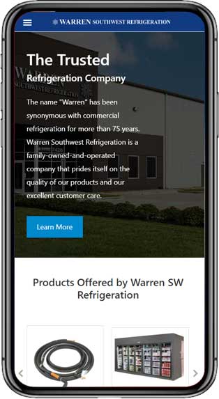 Warren Southwest Refrigeration Website Design - Houston Website Design ...
